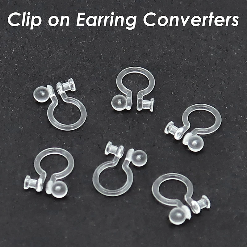 100-x-Clip-on-Earring-Converters-Converts-Earring-Post-to-Non-Pierced ...