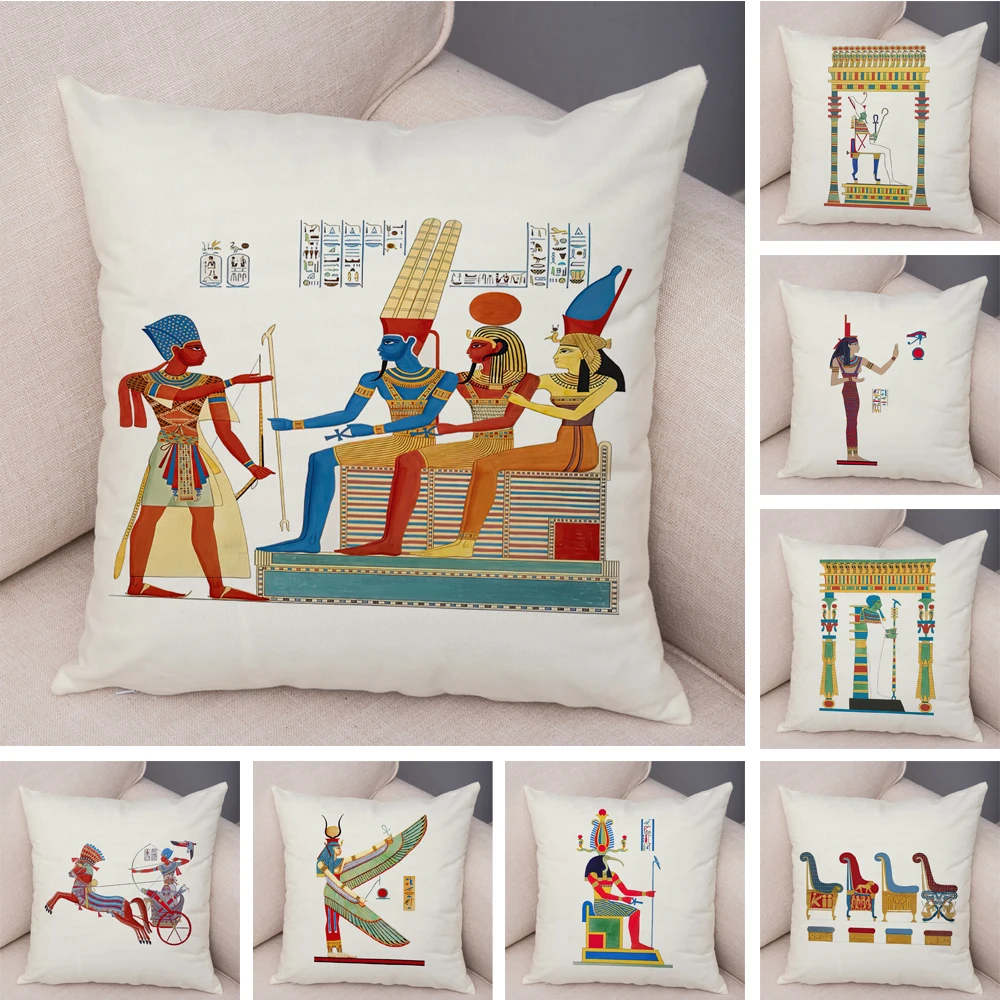 Ancient-Egypt-Totem-Pharaoh-Cushion-Cover-Decor-Anubis-Double-Print ...