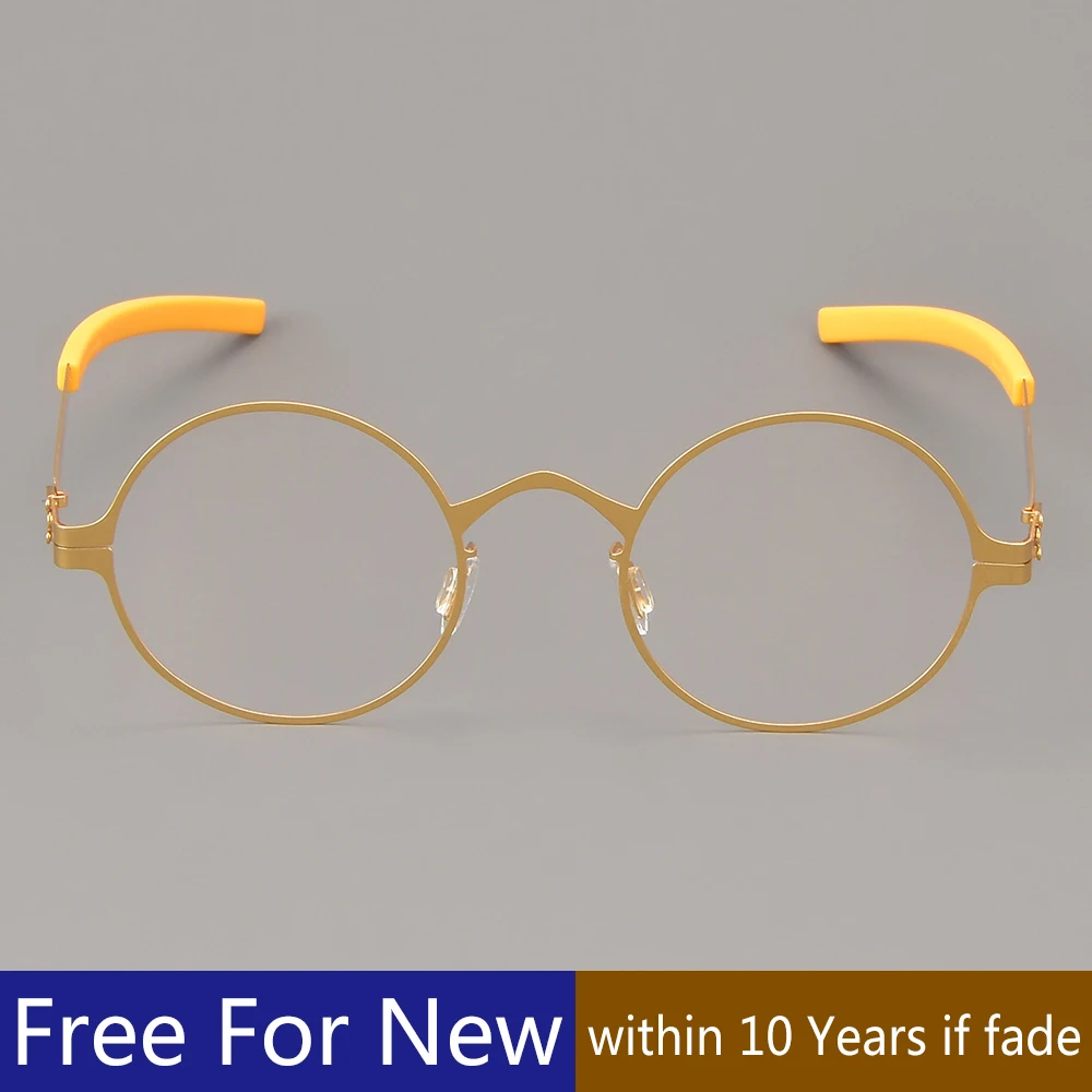Germany Handmade Round Glasses Frame Screwless High Quality Eyeglasses ...
