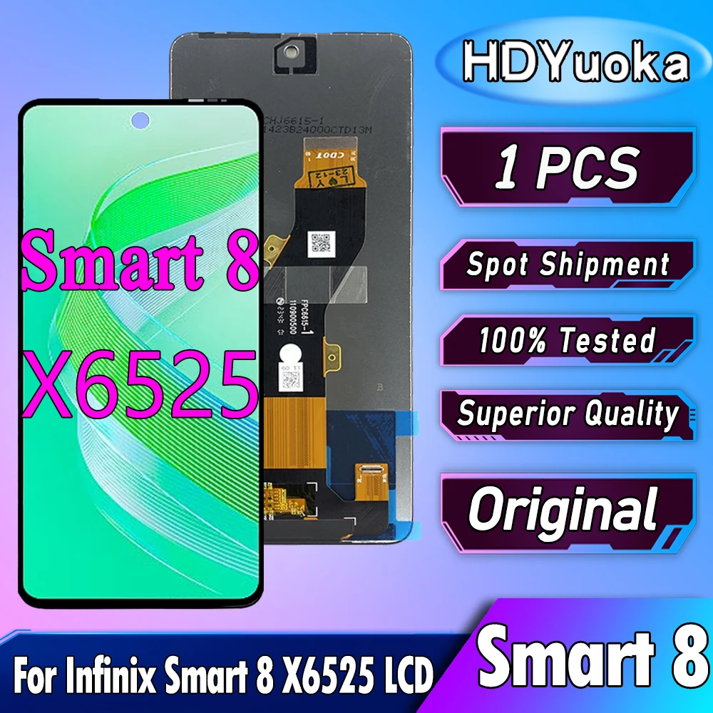 Original-6-6-For-Infinix-Smart-8-LCD-Display-Touch-Screen-Digitizer-Assembly-Replacement-For ...