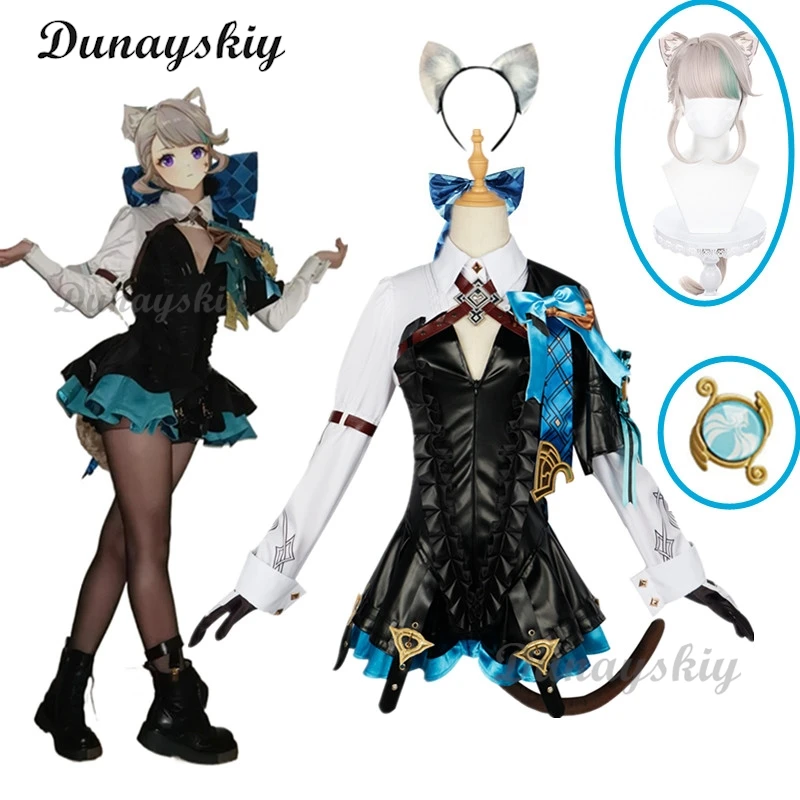 Lynette-Cosplay-Genshin-Impact-Costume-Wig-Fontaine-Leather-Cosplay ...