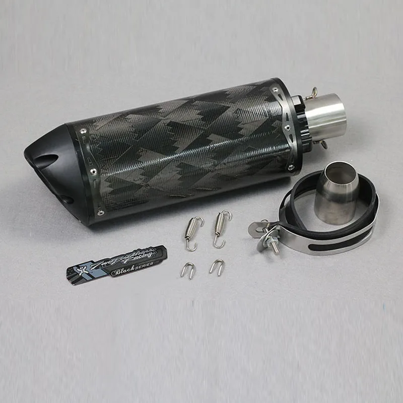 Motorcycle-Exhaust-Pipe-Carbon-Fiber-USA-Two-Brothers-Muffler-CNC-Steel ...