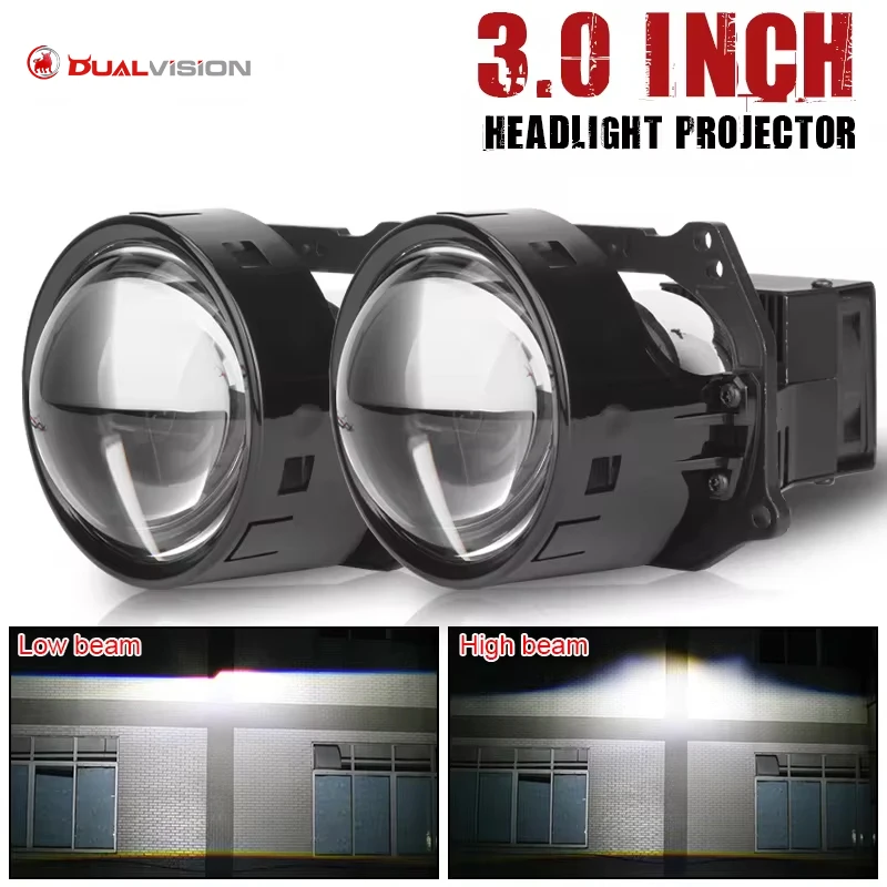300W Bi LED Projector Lenses Headlight Car Lights 30000LM For Hella 3R ...