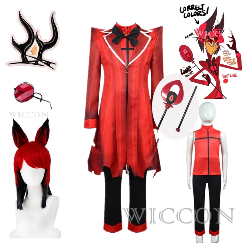 ALASTOR-Cosplay-Kids-Size-Hazbbin-Anime-Cosplay-Costume-Wig-Ears-Hotel ...