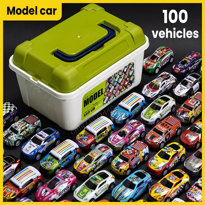 100PCS-Mini-Alloy-Car-Model-Set-with-Storage-Box-Recyclable-Car-Toys ...