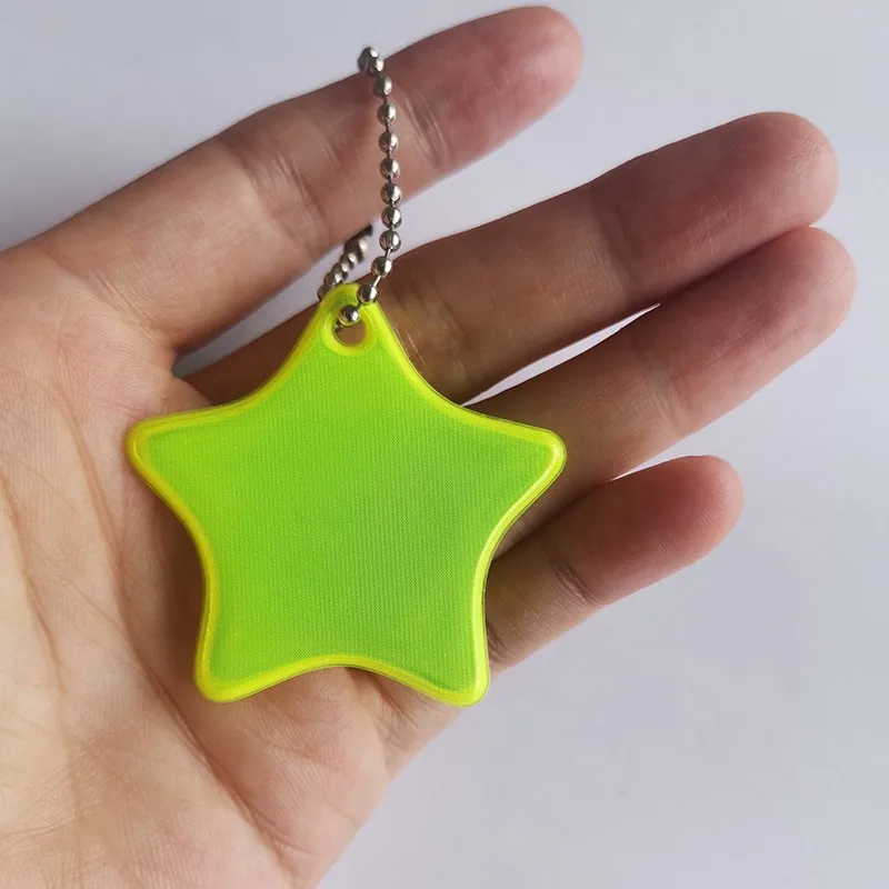 4-5cm-Rounded-Star-Reflective-Pendant-Keychain-Bag-Accessories ...
