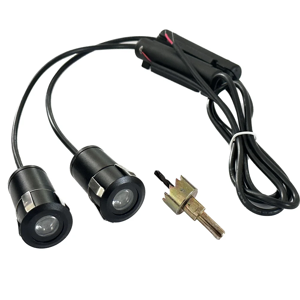 2PCS Car LED Logo Ghost Shadow Night Light Universal Car Door Badge ...