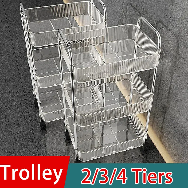 Mobile-Shelf-with-Wheel-Multi-Layers-Storage-Rack-Home-Trolley-for ...