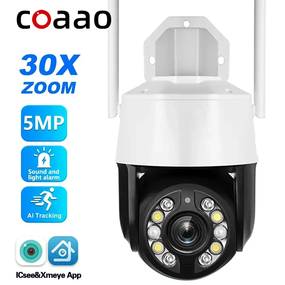 Street-30x-Optical-Zoom-5MP-HD-WiFi-PTZ-IP-Camera-ICSee-Outdoor ...