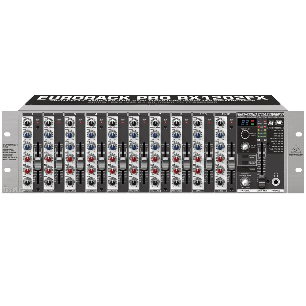 Behringer-eurorack-pro-rx1202fx-rackmount-mixer-com-efeitos-built-in-fx ...