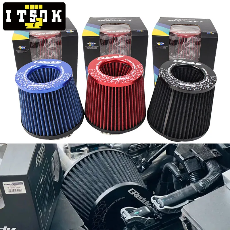 Sport-Car-Air-Filter-Universal-76mm-3inch-High-Flow-Racing-Airfilter ...