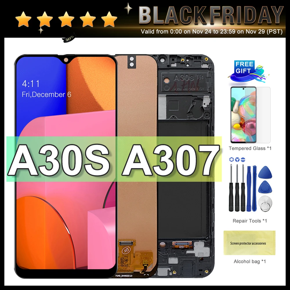 100% Test For Samsung Galaxy A30s A307f A307 A307fn Lcd Display Touch ...