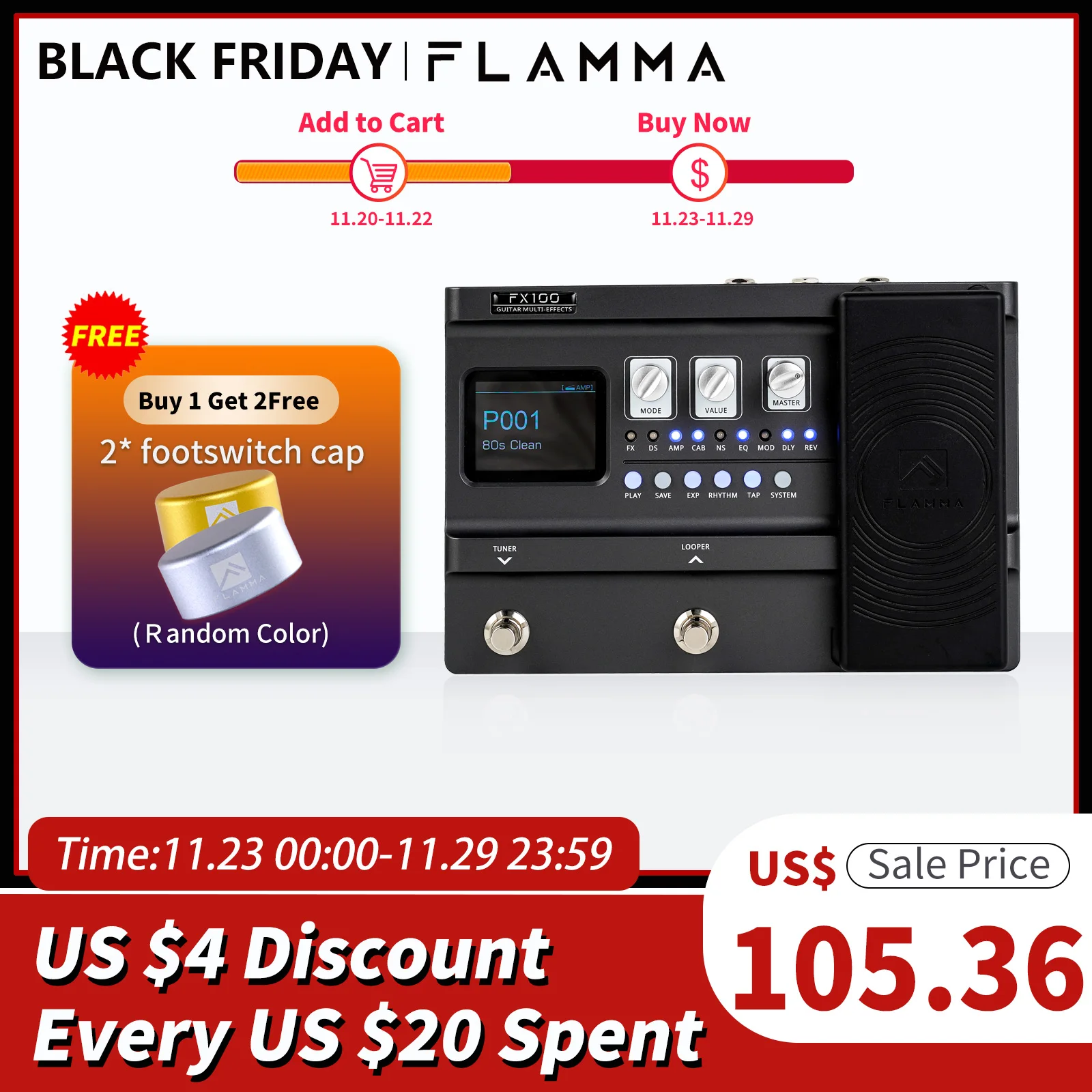 Flamma-fx100-multi-processador-de-efeitos-pedal-guitarra-com-151 ...