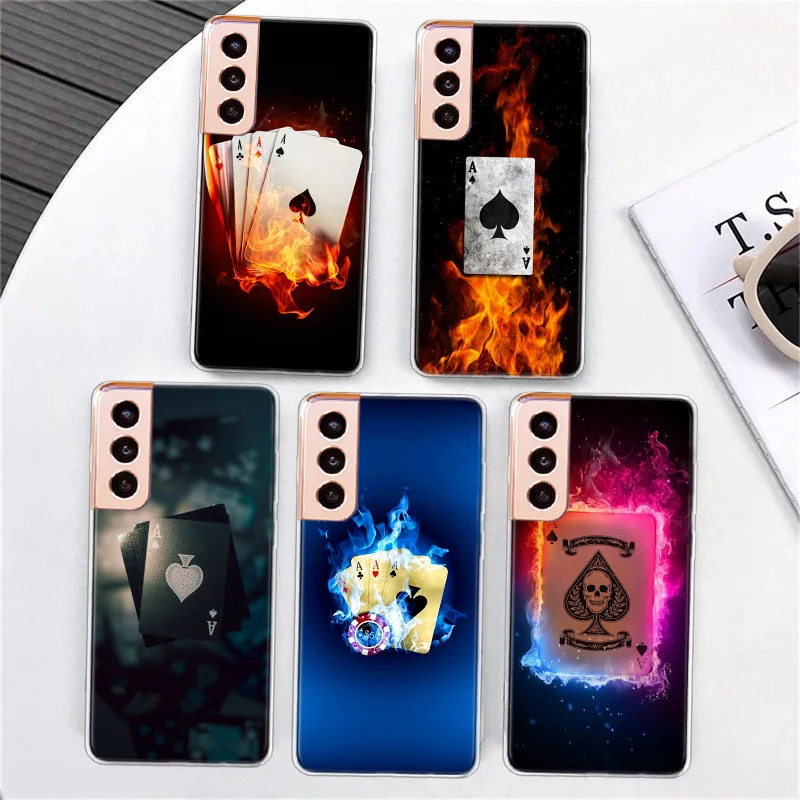 Ace-Burning-Poker-Phone-Case-For-Samsung-S21-FE-S20-Plus-Galaxy-S24-S23 ...