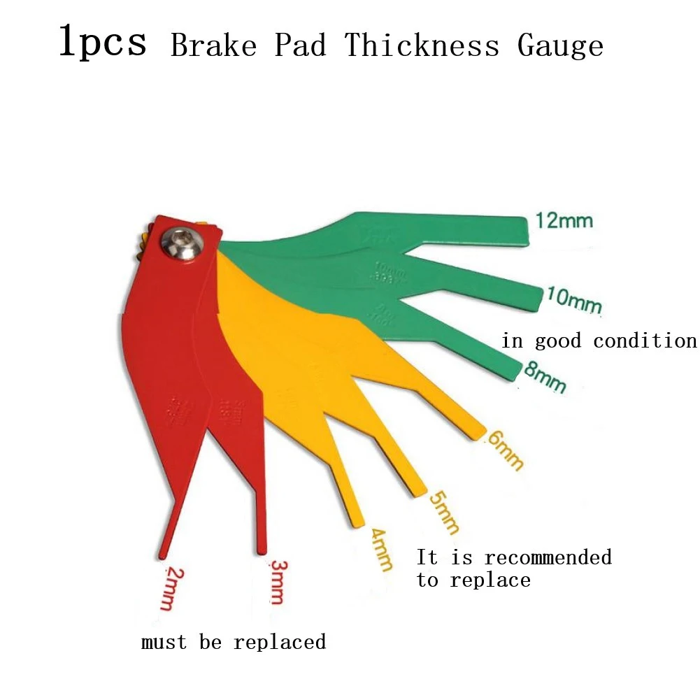 8-In-1-Brake-Pad-Measuring-Tool-Gauge-Feeler-Tester-Scale-Lining-Wear ...