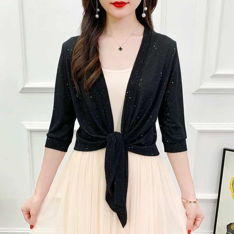 #5320 casaco de verão feminino cardigan fino protetor solar casaco ...