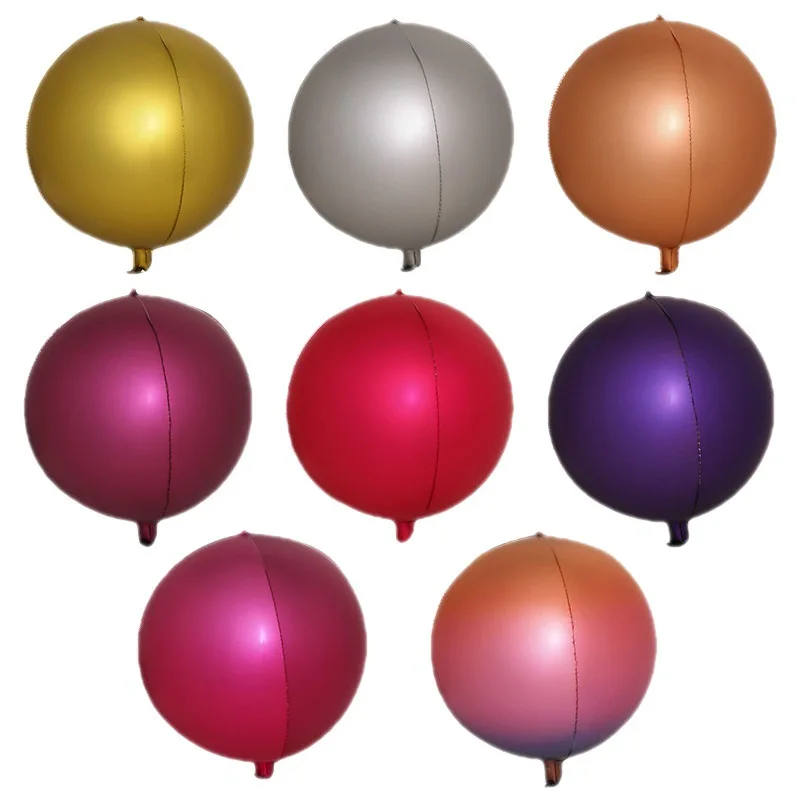 5Pcs-22inch-Matte-Metallic-4D-Round-Foil-Balloons-Beige-Cream-4D-Round ...