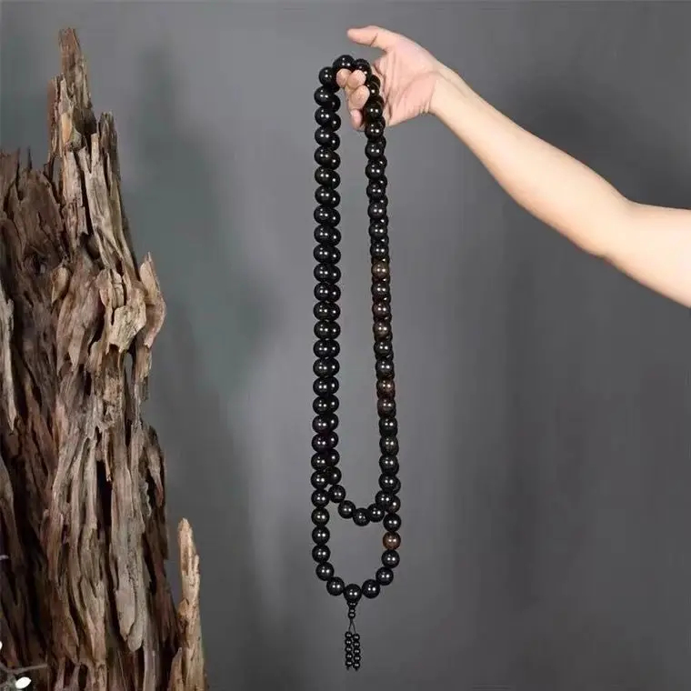 Puro Sândalo Vermelho Natural Handheld Rosário Beads, Alto Grau, Pêra ...