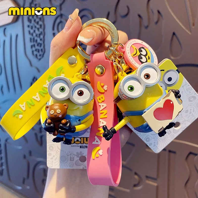 Genuine-Cartoon-Minions-Keychain-Cute-Creative-Exquisite-Doll-Car ...