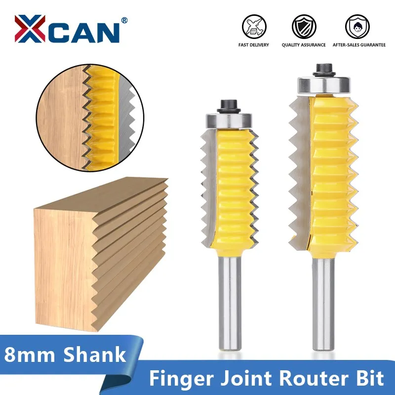 XCAN-Joint-Router-Bit-8mm-Shank-Raised-Panel-V-Joint-Bits-Finger-Joint ...