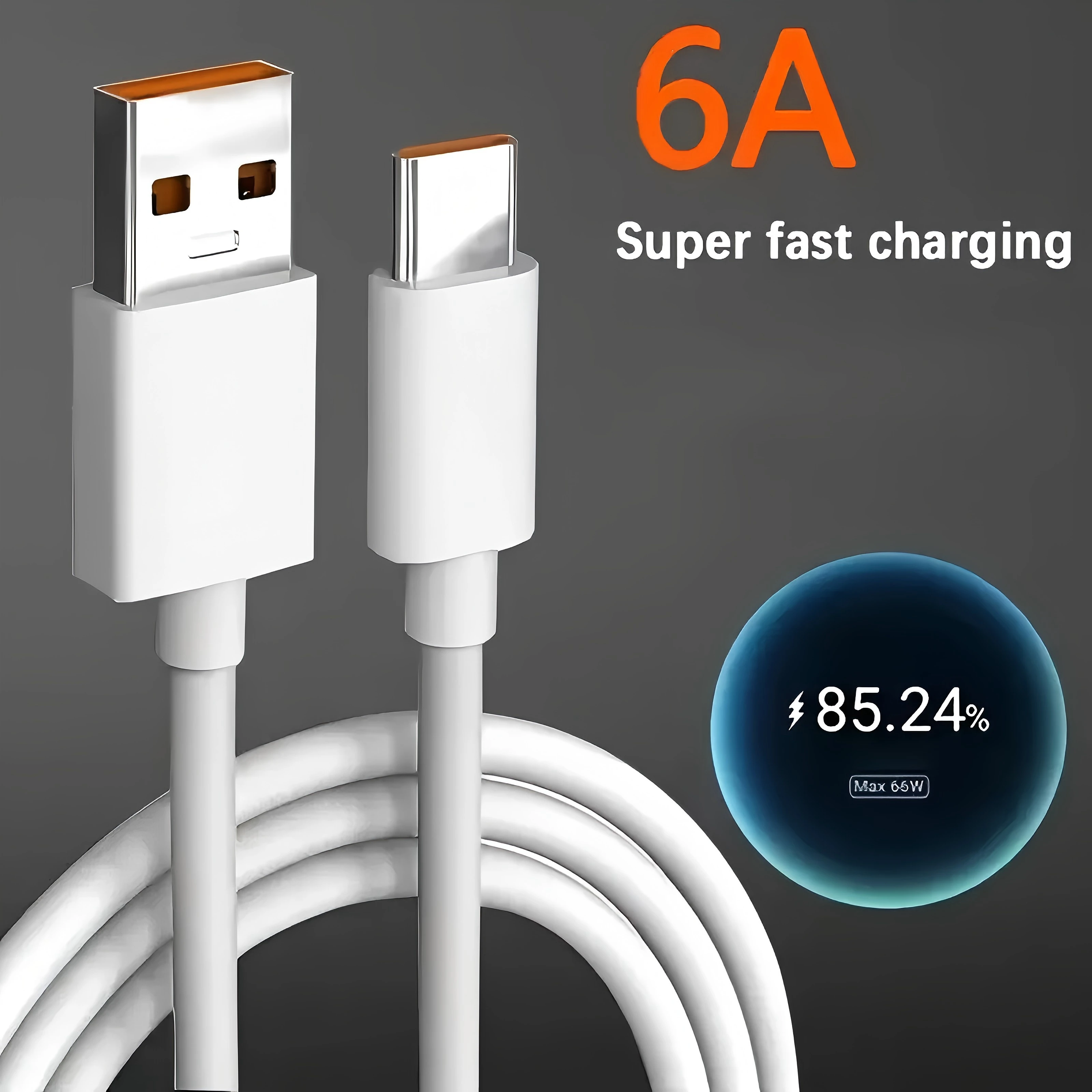6A 120W 3/5/10pcs USB Type C Data Cable Fast Charging Cable for Huawei ...
