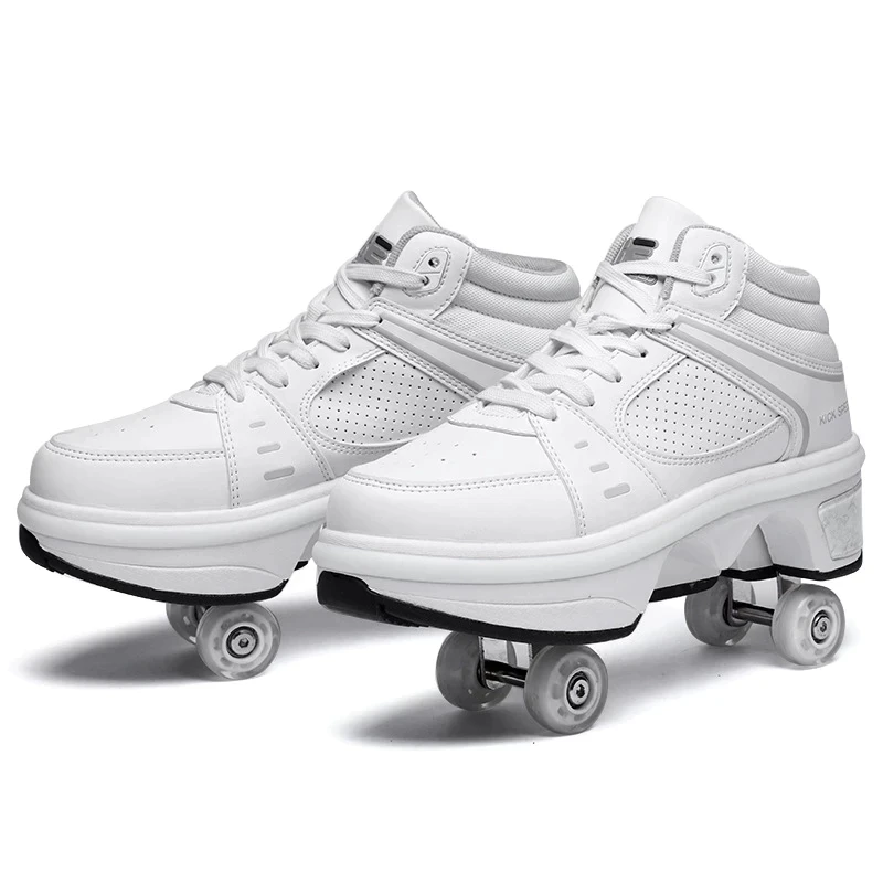 Patins à roulettes doubles en nucleRunaway, chaussures de déformation à ...