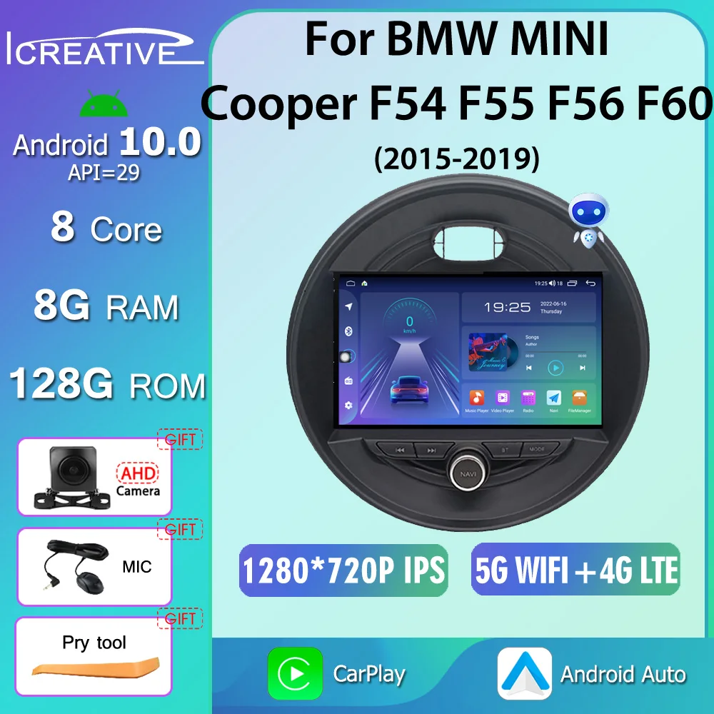 Qled 8g 128g For Bmw Mini Cooper F54 F55 F56 F60 2015 - 2019 Car ...