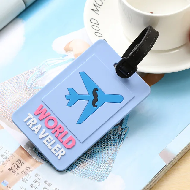 Luggage Tags Anti Theft PVC Plane Letters Baggage Name Tag Suitcase ...