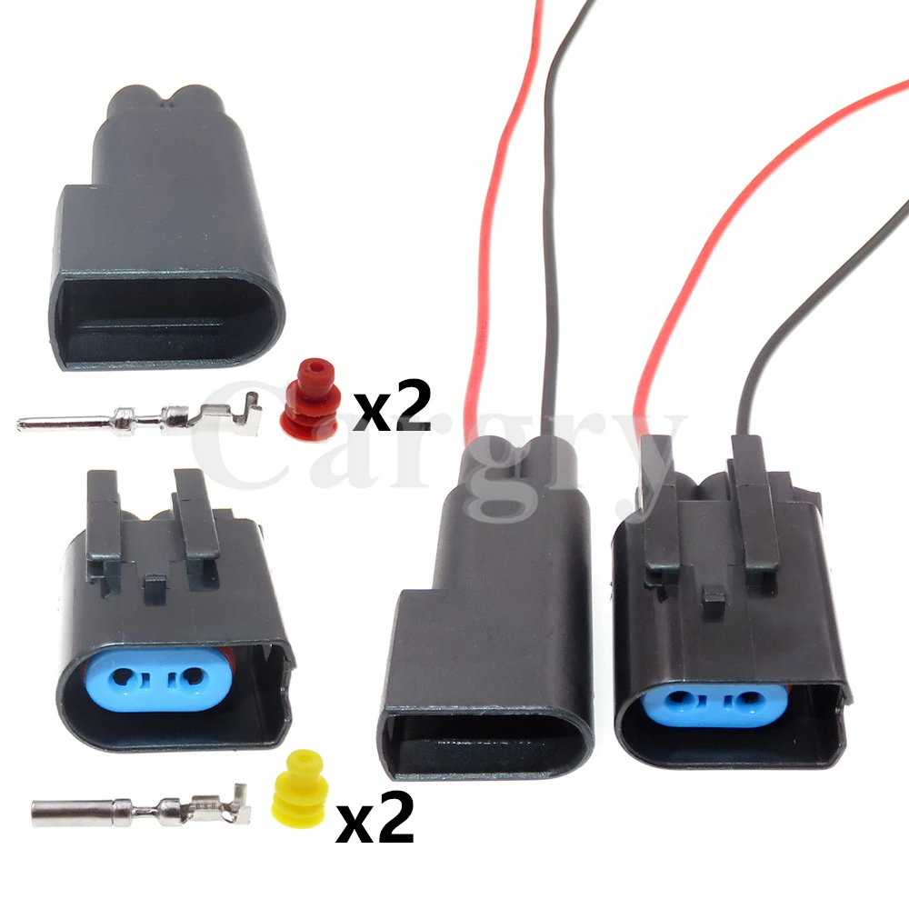 1 Set 2p Car Engine Lamp Male Female Docking Socket Auto Wheel Abs Sensor Electric Wire ...