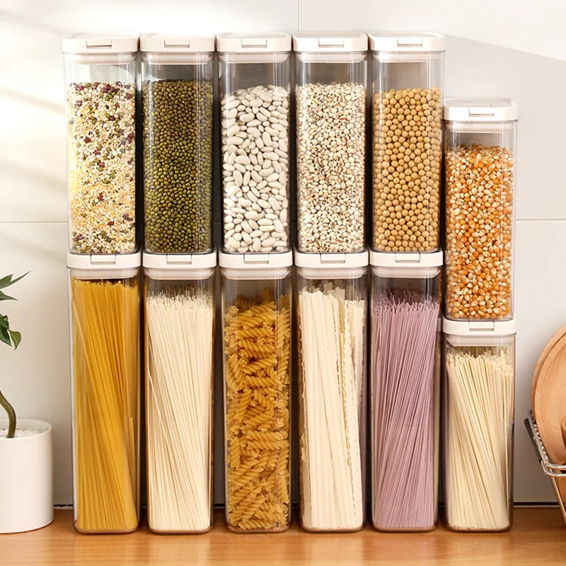 Sealed Plastic Grain Storage Box For Cereal Rice Flour Large Capacity ...