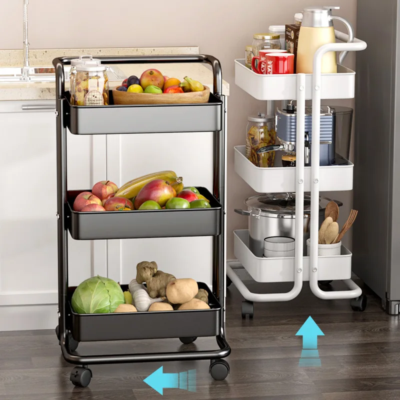 Kitchen-Accessories-Floor-Type-Shelf-Trolley-Multi-layer-Home-Organizer ...