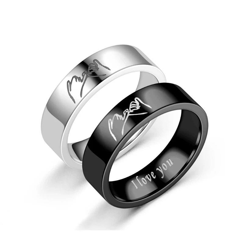 1-Piece-Men-Women-Premium-Stainless-Steel-Lover-Couple-Ring-Titanium ...