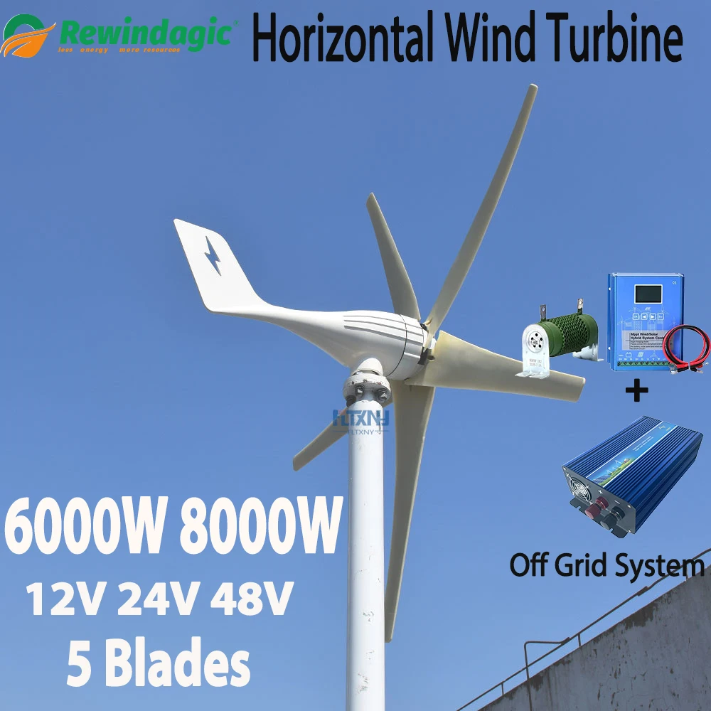 China-Factory-Low-Noise-12V-24V-48V-Alternator-AC-6000W-8000W-Electric ...