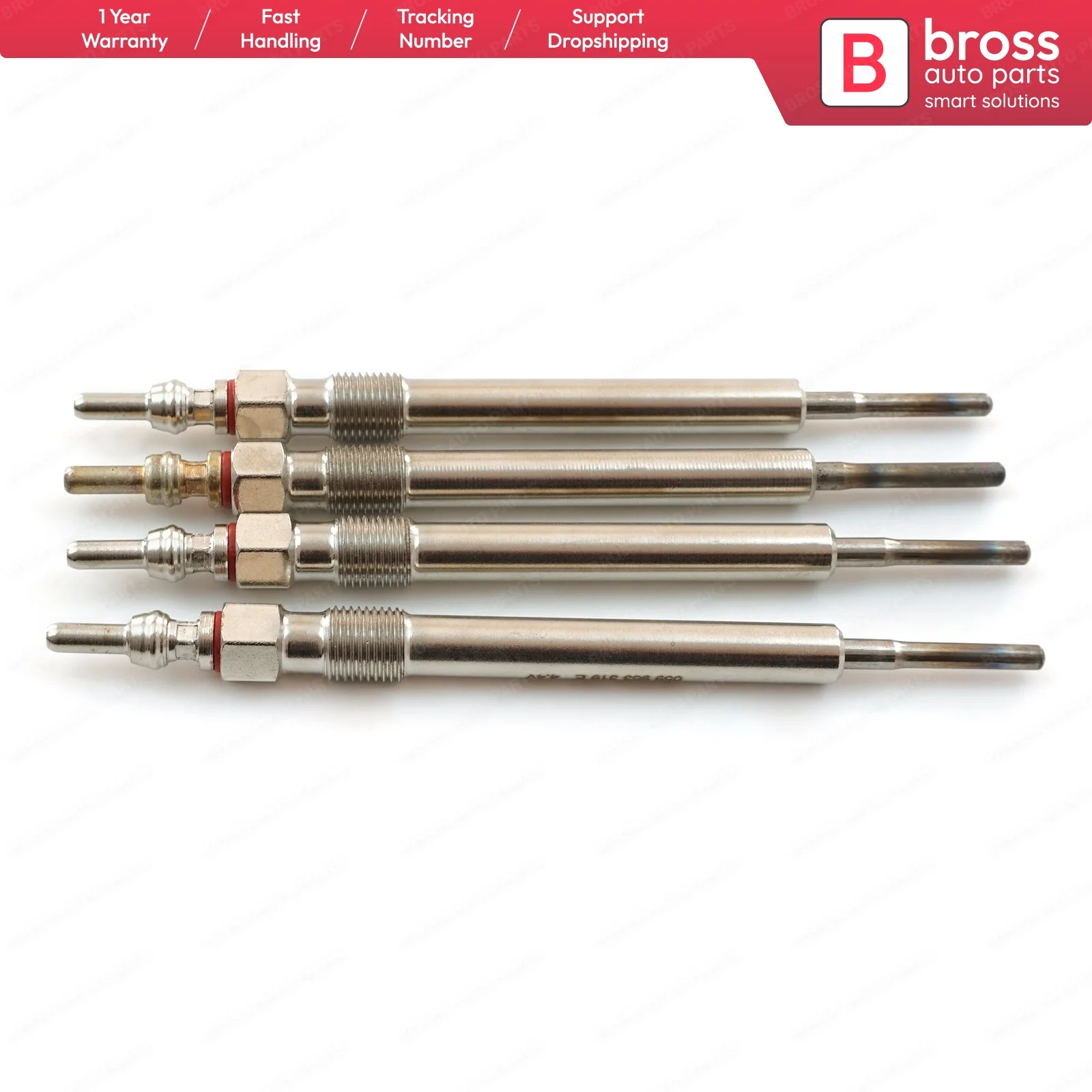 Bross Auto Parts Bgp17-1 4 Pcs Heater Glow Plugs 0250403009, 03l963319a ...