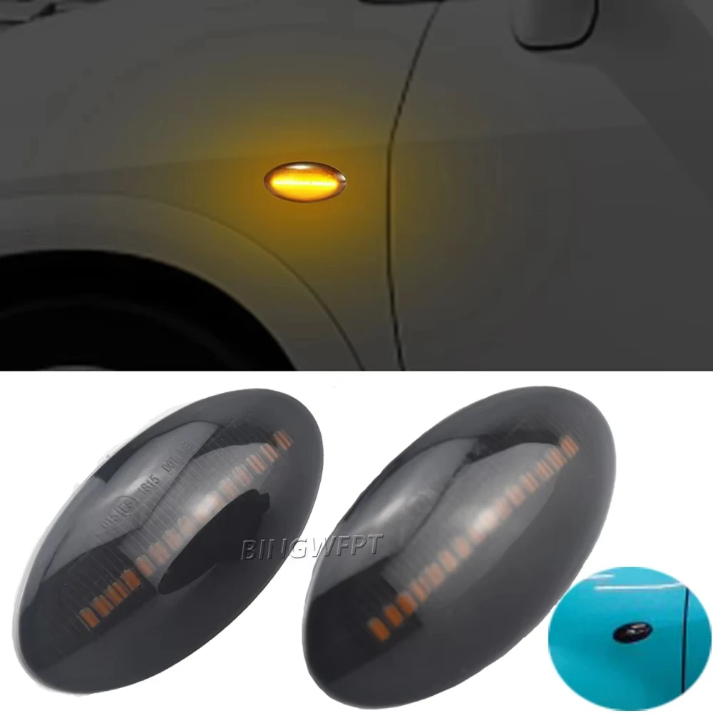 2pcs Led Dynamic Side Marker Turn Signal Light Indicator Blinker Lamp ...