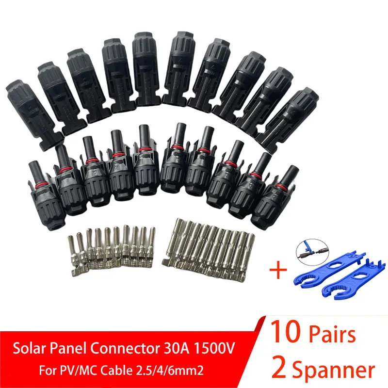 5-10-Pairs-Solar-Connectors-PV-Plugs-1000V-30A-Solar-Panel-Connector ...
