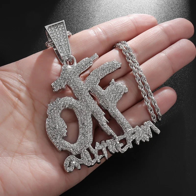High-Quality-Hip-Hop-Shiny-Cubic-Zirconia-English-Otf-Letter-Pendant ...