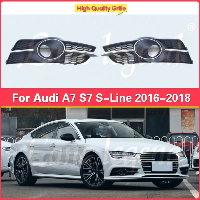 Front Fog Light Frame Cover For Audi A7 S7 S-Line 2016-2018 Front Fog ...