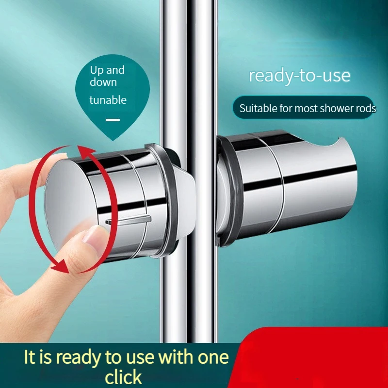 Universal-Shower-Head-Holder-Adjustable-18-25mm-ABS-Chrome-Shower-Rail ...