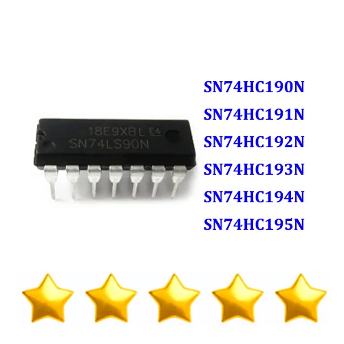 10PCS-SN74HC190N-SN74HC191N-SN74HC192N-SN74HC193N-SN74HC194N-SN74HC195N ...