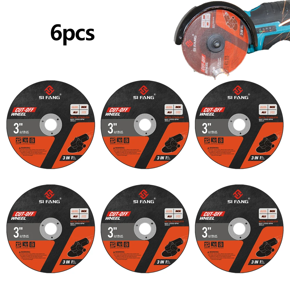 SIFANG 6pcs 75mm Circular Resin Saw Blade Grinding Wheel Ultra-thin ...