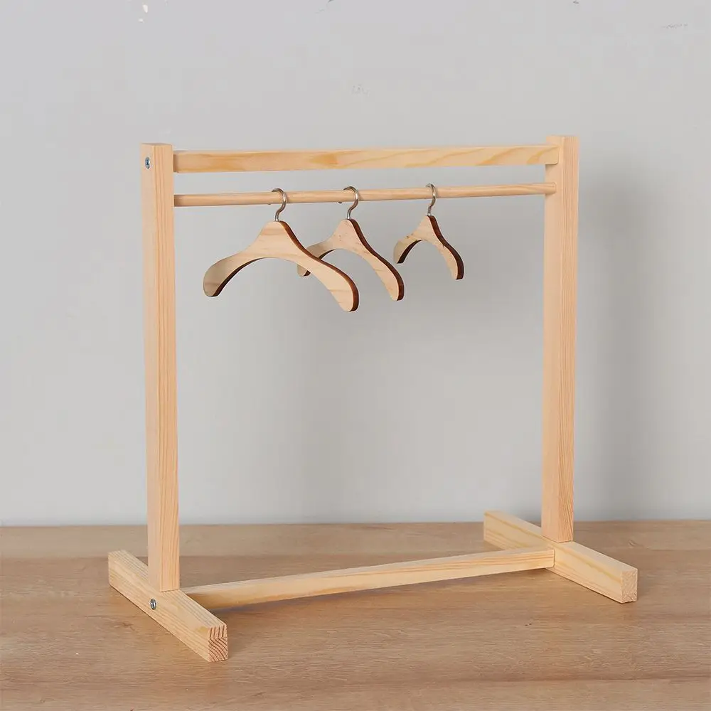 1-Pcs-Doll-Wooden-Clothes-Rack-Garment-Organizer-Scarf-Holder-Hangers ...