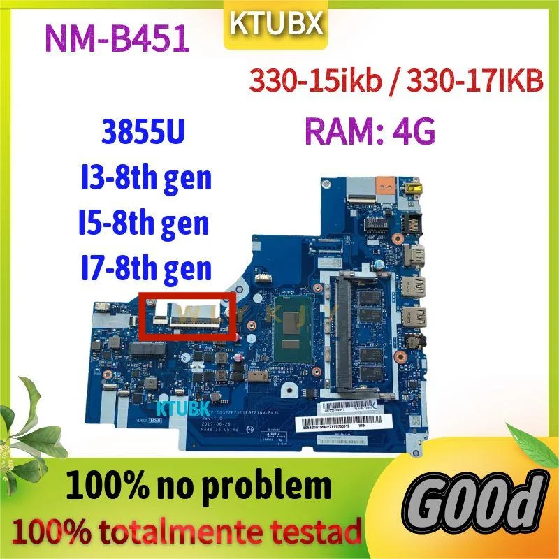 For Lenovo 330-15IKB 330-17IKB Laptop Motherboard.NM-B451 Motherboard ...