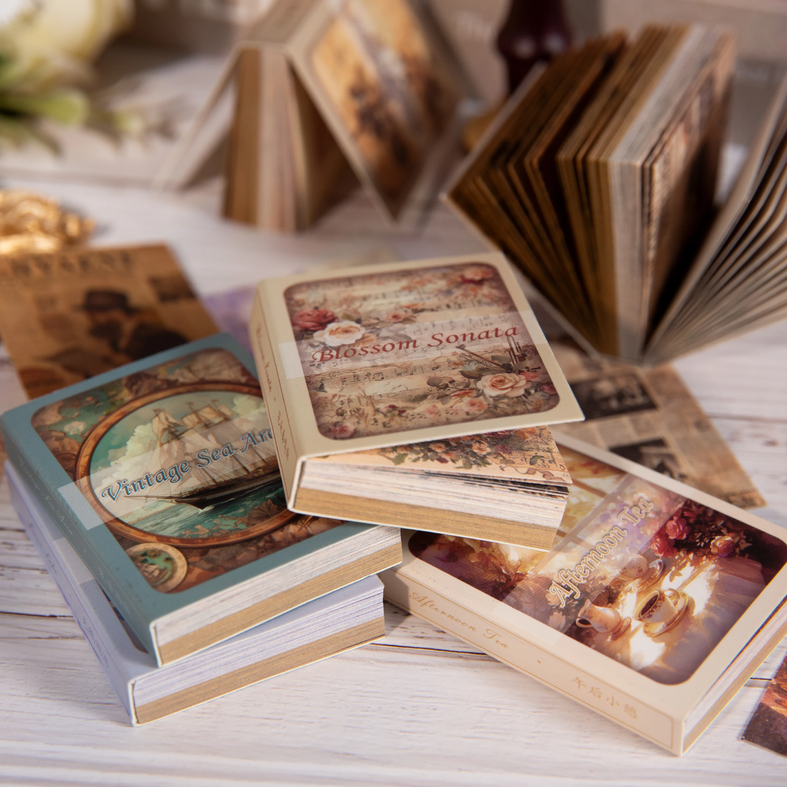 80pcs Vintage Antique Painting Collection Material paper Scrapbook ...