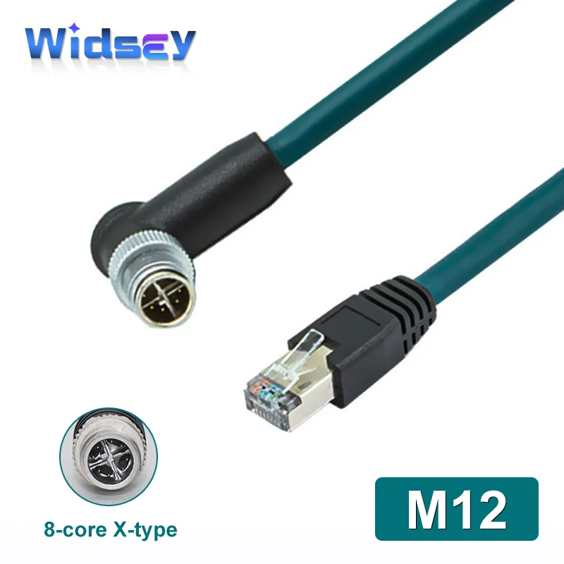 M12-8pin-X-code-Male-Head-To-RJ45-Encoding-Line-Industrial-Ethernet-X ...