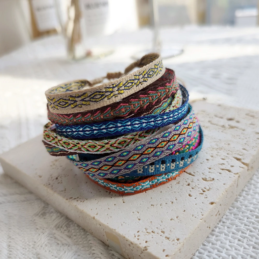 Unisex Handmade Woven Bracelet Wholesale Colombia Cloth Braided ...
