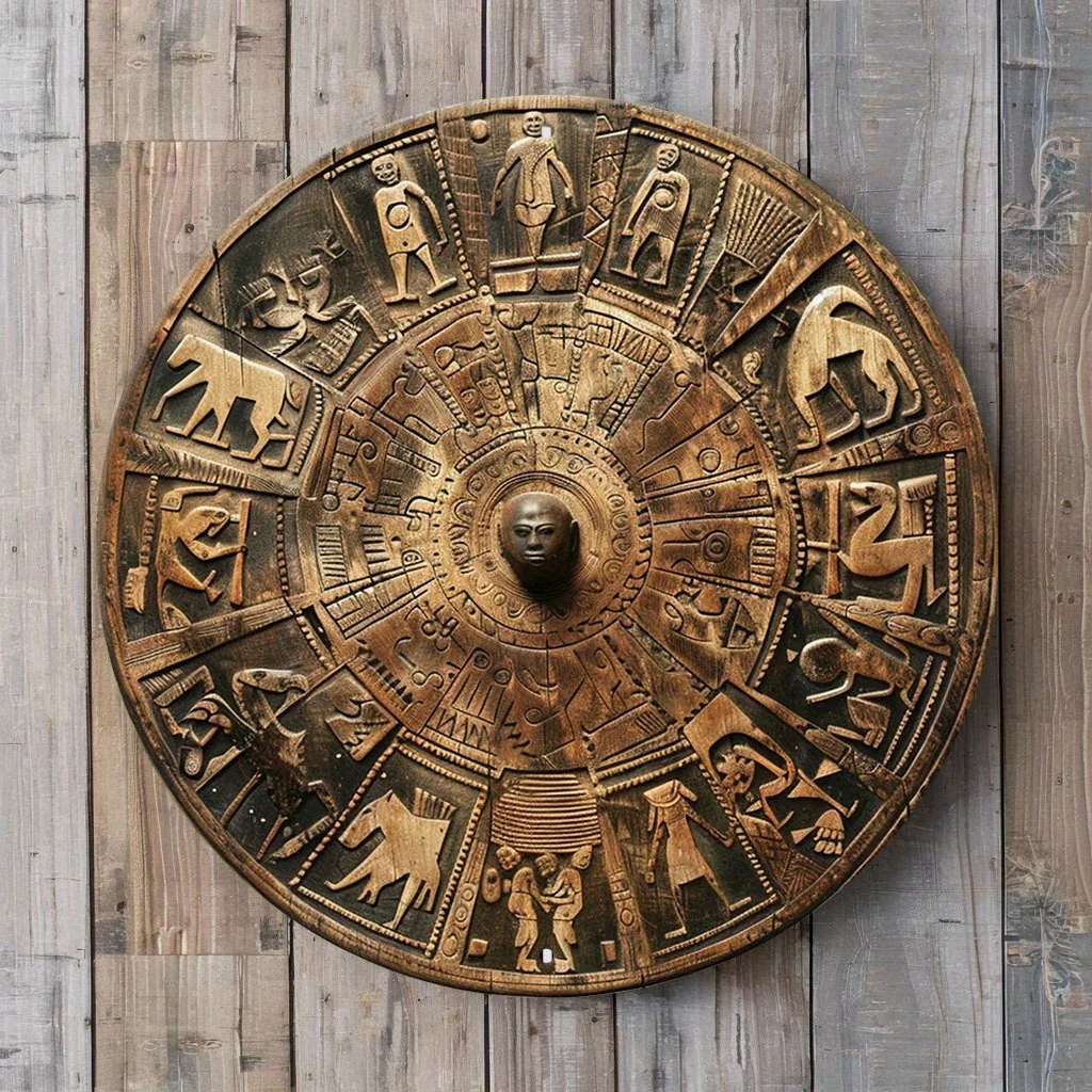 Aluminum Yoruba Ifa Divination Board Wall Art Cut-Out - 1pc, Weather ...