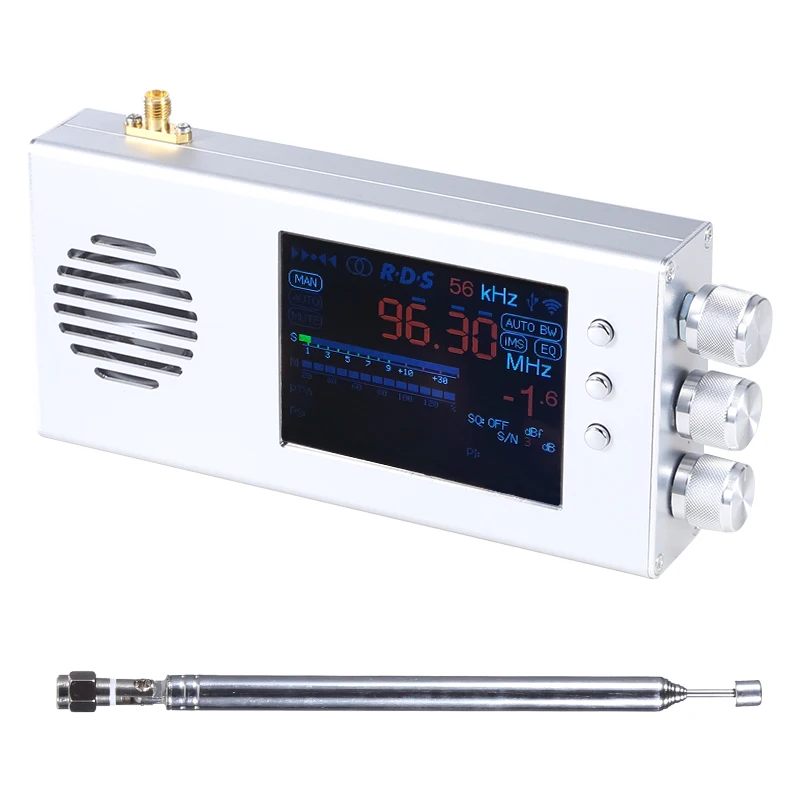 V1.21 TEF6686 Full Band FM/MW/Short Wave HF/LW Radio Receiver + 3.2inch LCD +5000MAH Battery ...