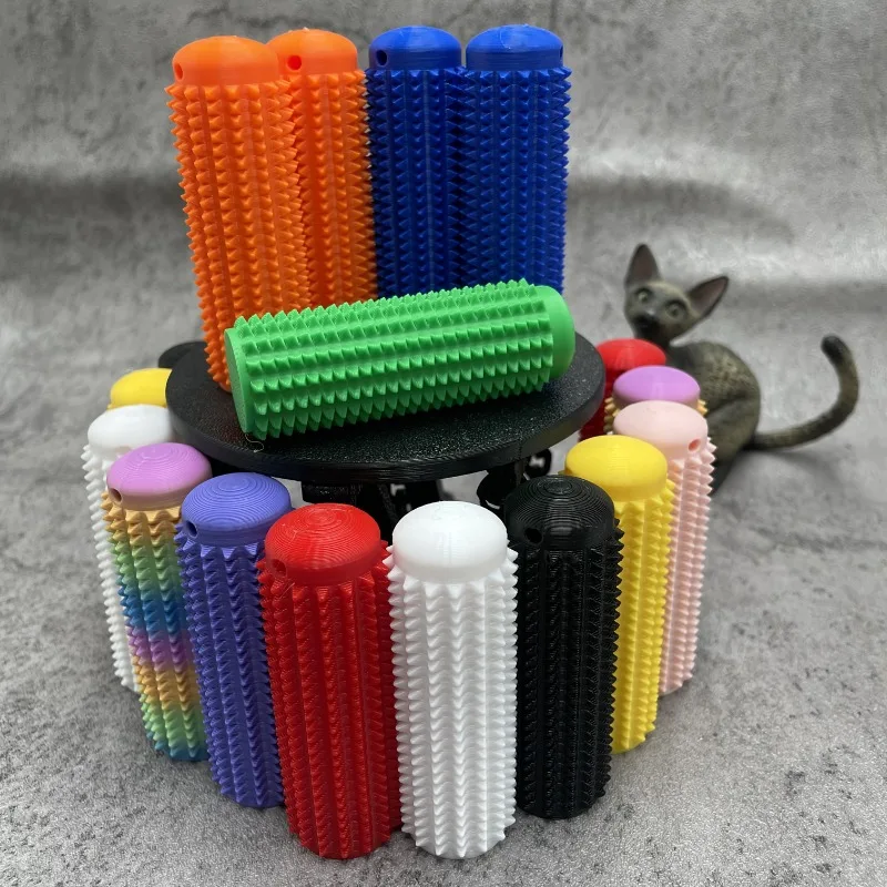 Tactile Massage Roller Keychain Portable Mini Size with Textured Spike ...