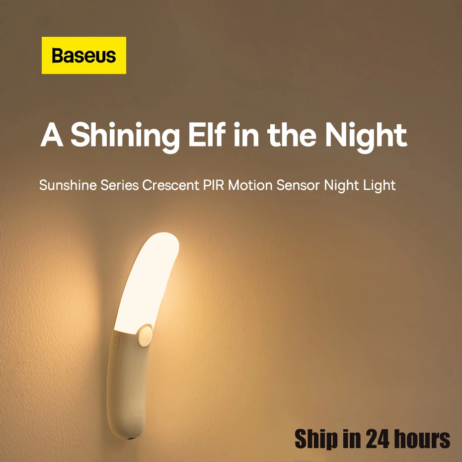 Baseus-PIR-LED-Motion-Sensor-Light-Body-Induction-Night-Light-USB ...